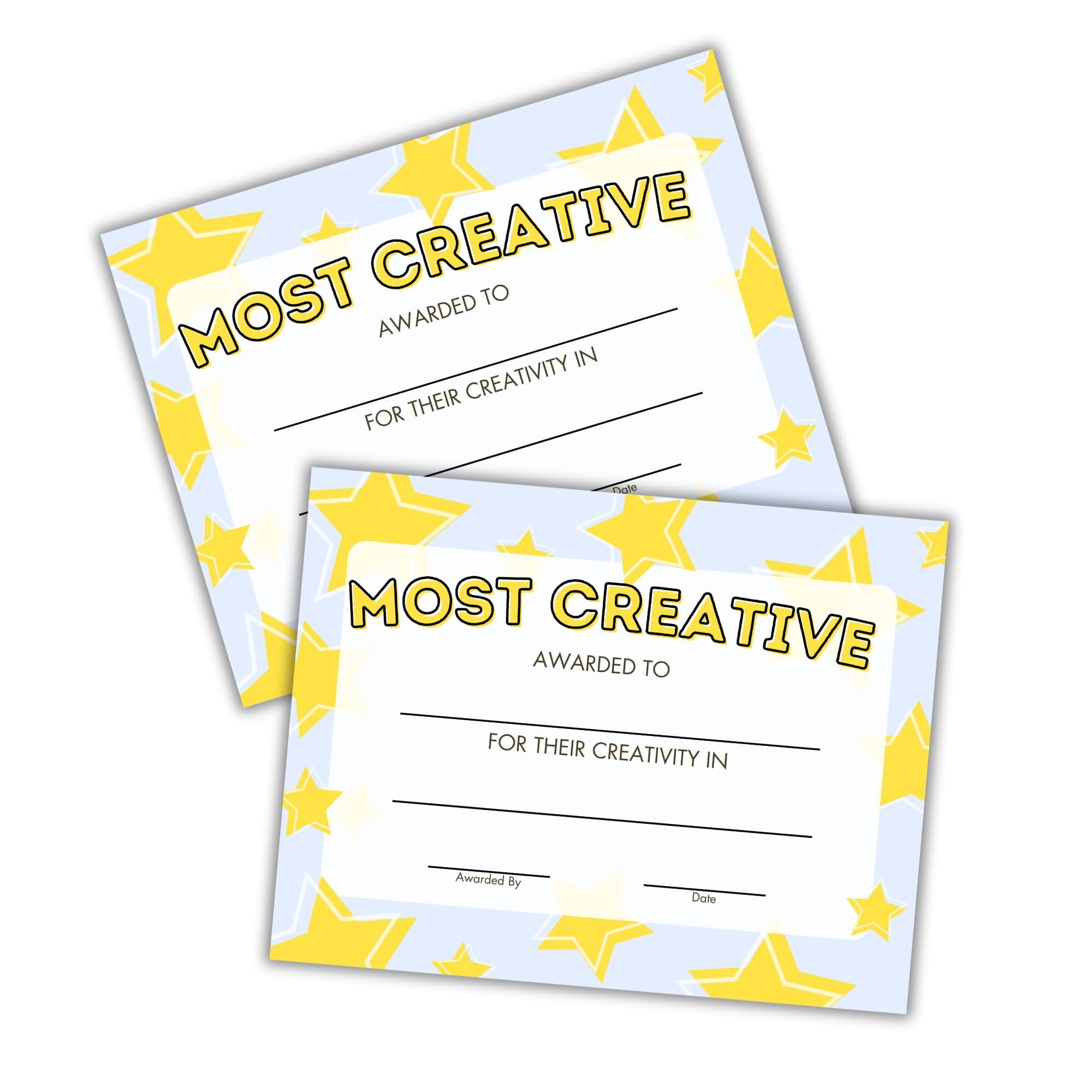 Most Creative Award 30pk 8.5x11 Art Certificate of Achievement Contest ...