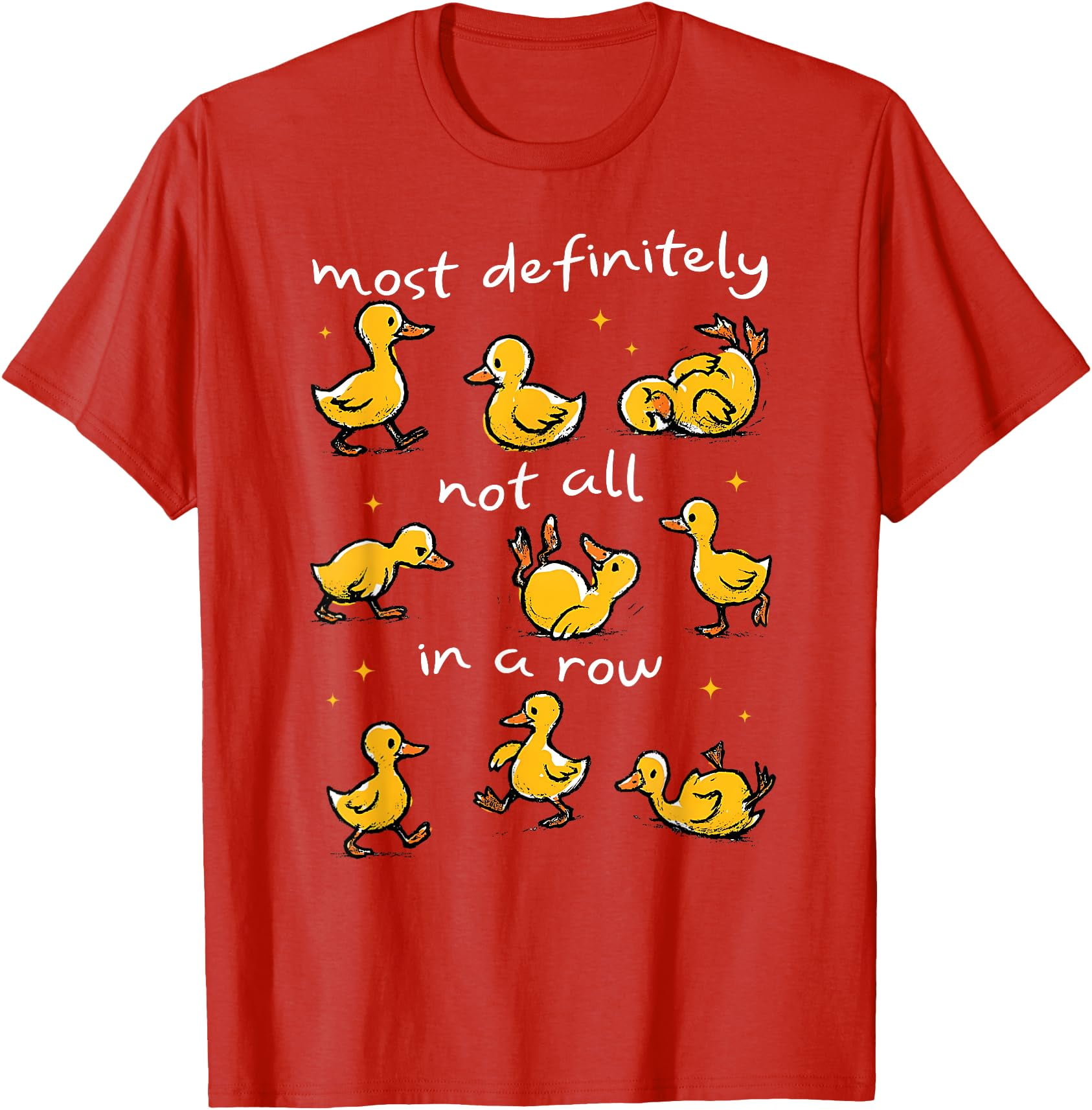 Most Definitely Not All In A Row Funny Duck Softstyle Unisex T-Shirt ...