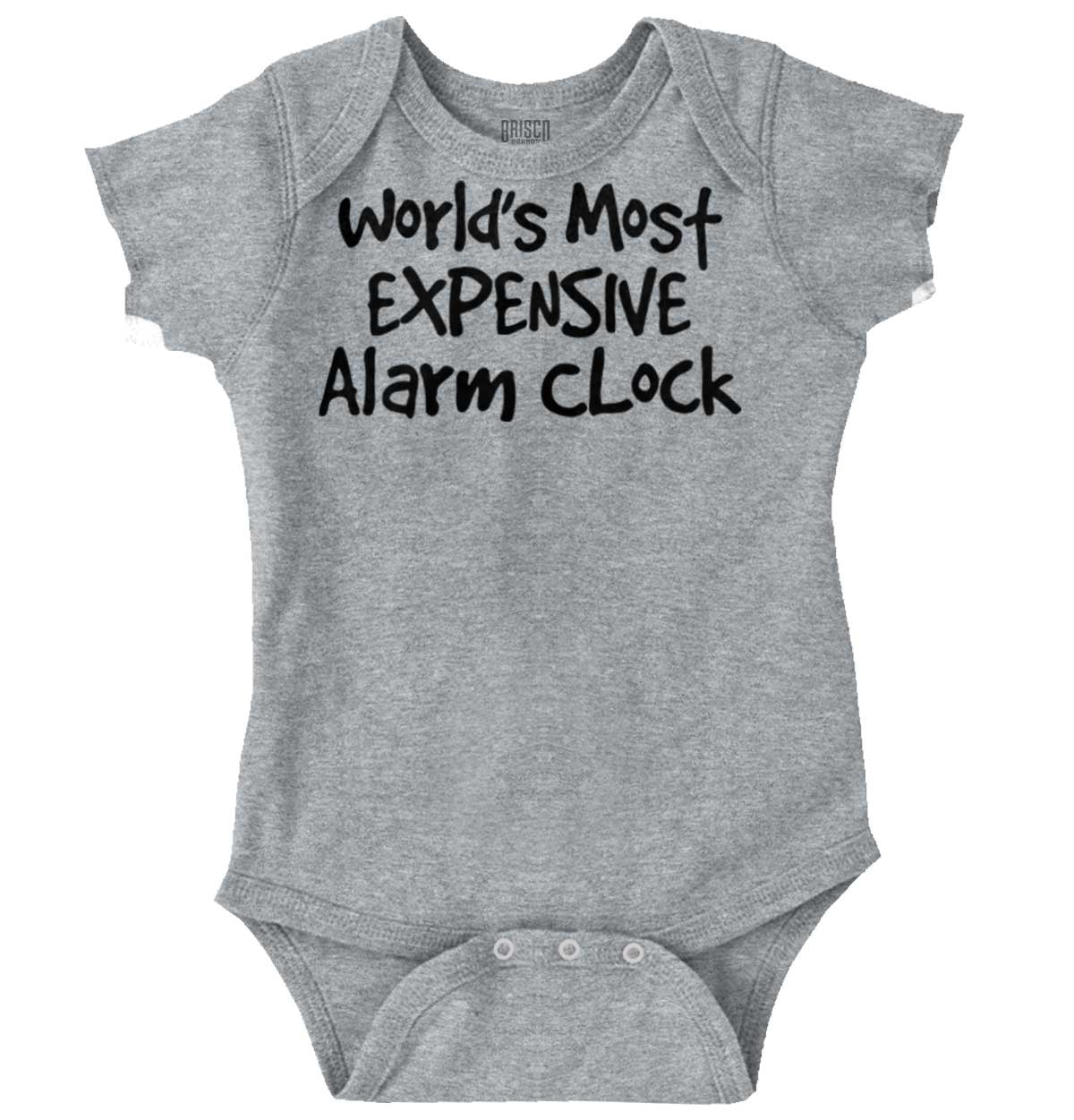 Most Expensive Alarm Clock Funny Joke Romper Boys or Girls Infant Baby ...