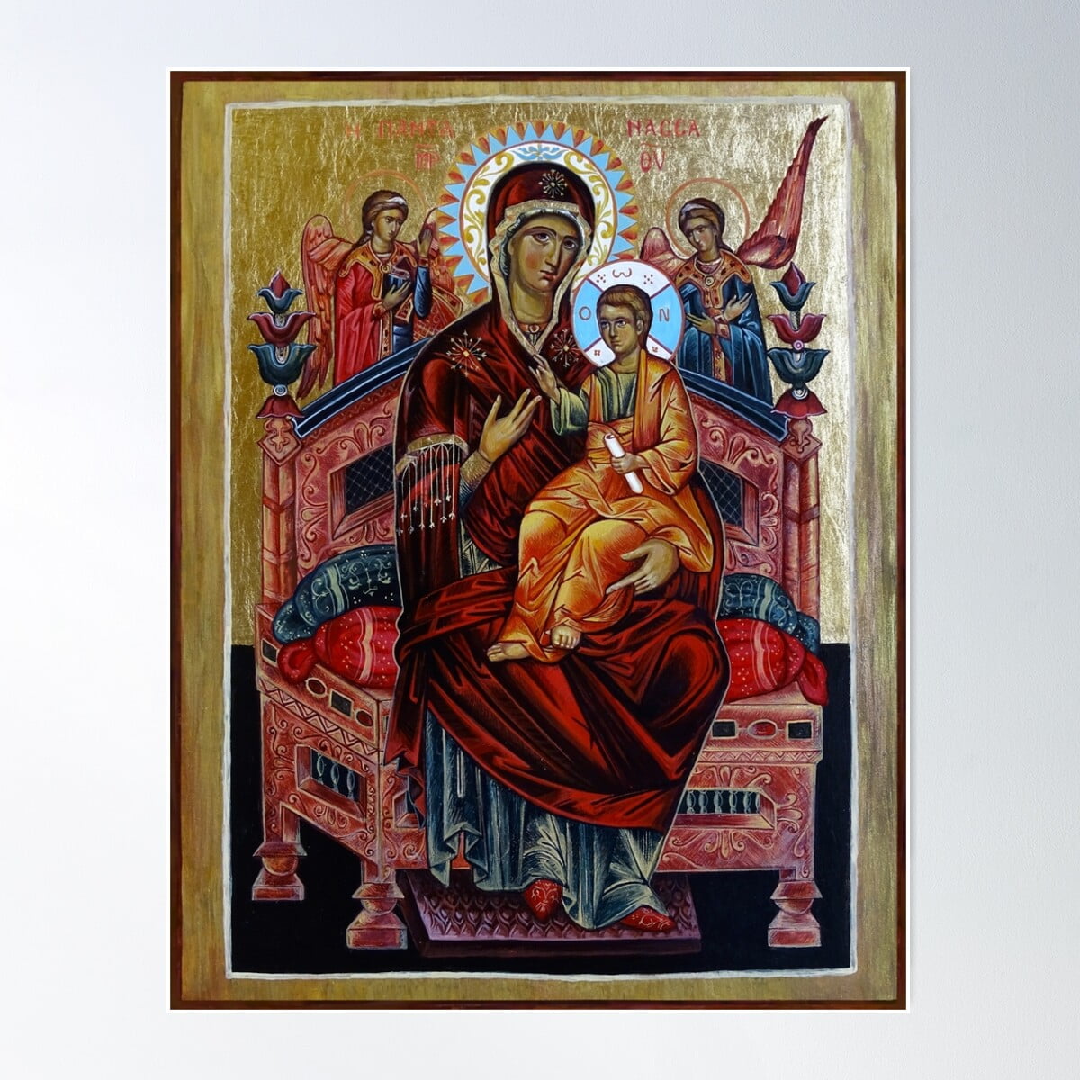 Most Holy Mother Of God (Pantanassa). Orthodox Icon. Poster Wall Art ...