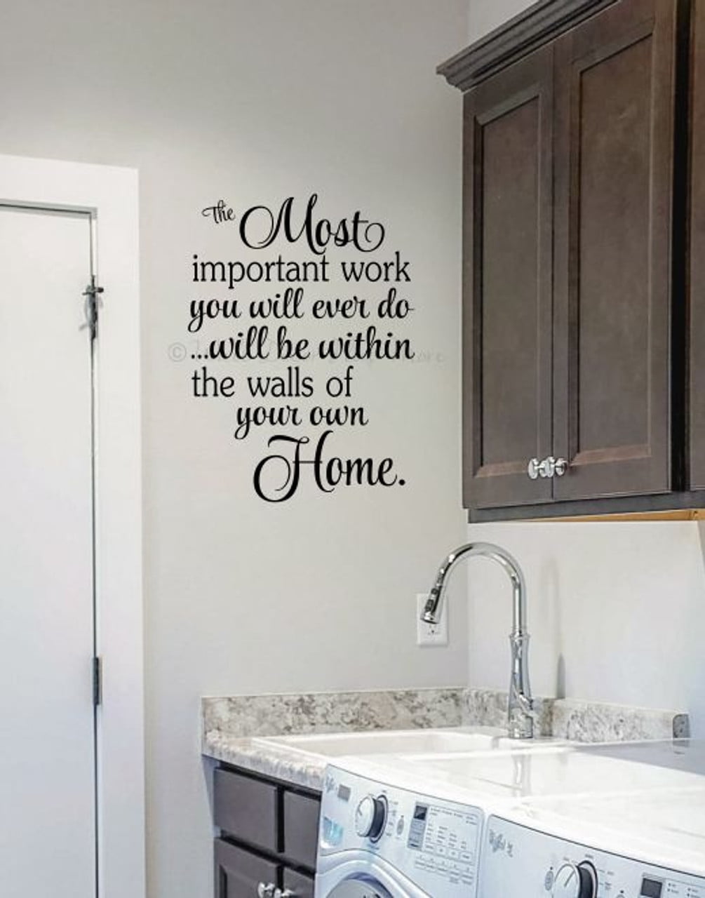 Most Important Work Within Walls of Home Quote Decals for Wall - Vinyl ...