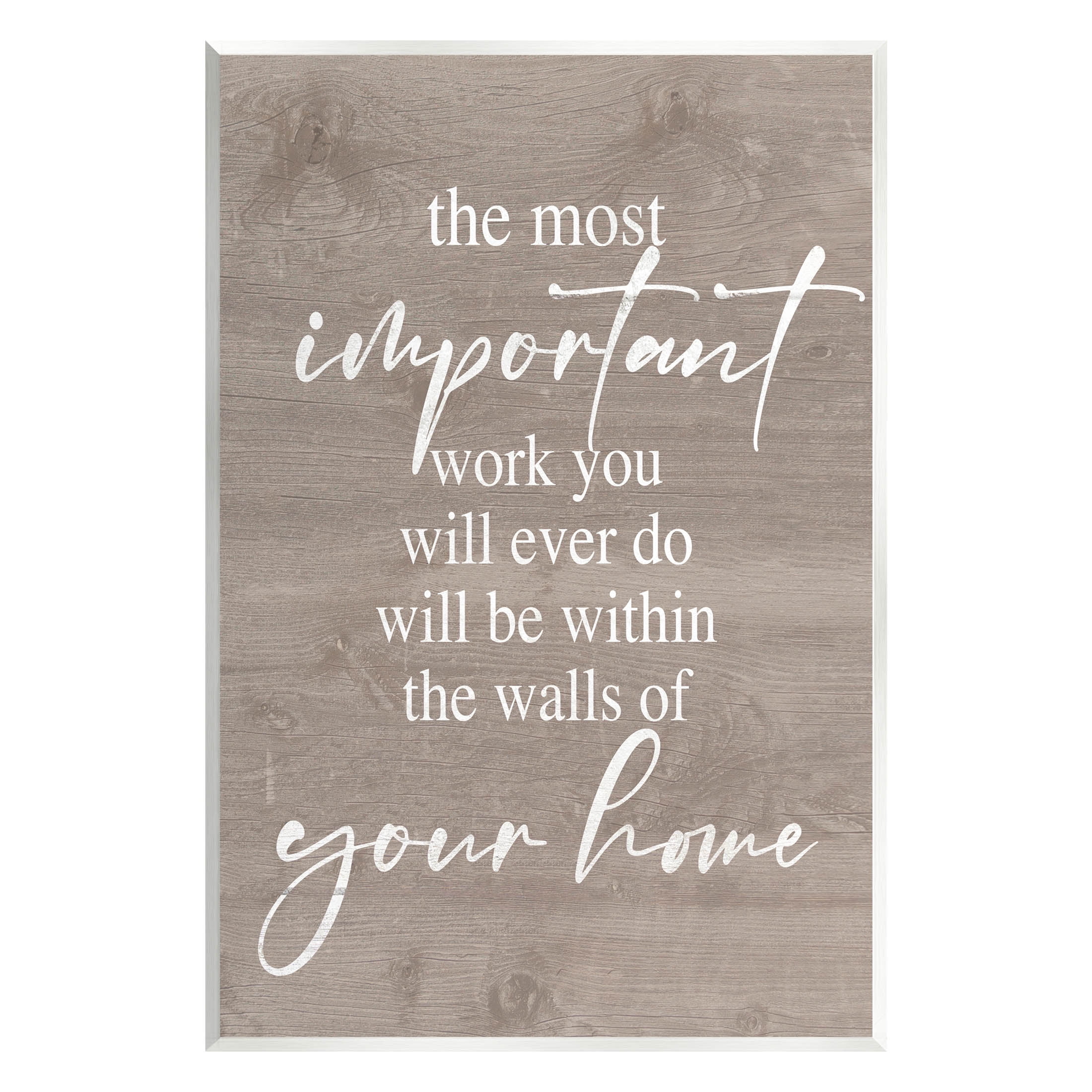 Most Important Work You'll Ever Do Phrase Inspirational Graphic Art ...