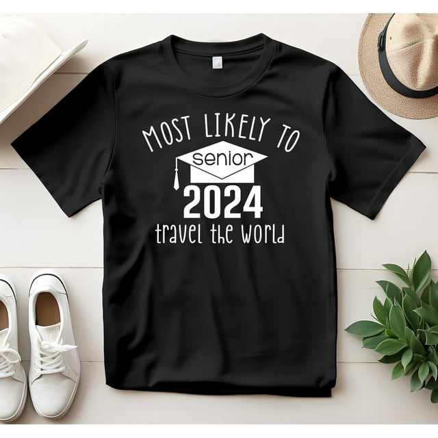 Most Likely to 2024 Senior Matching Shirt, Custom Title Graduate ...