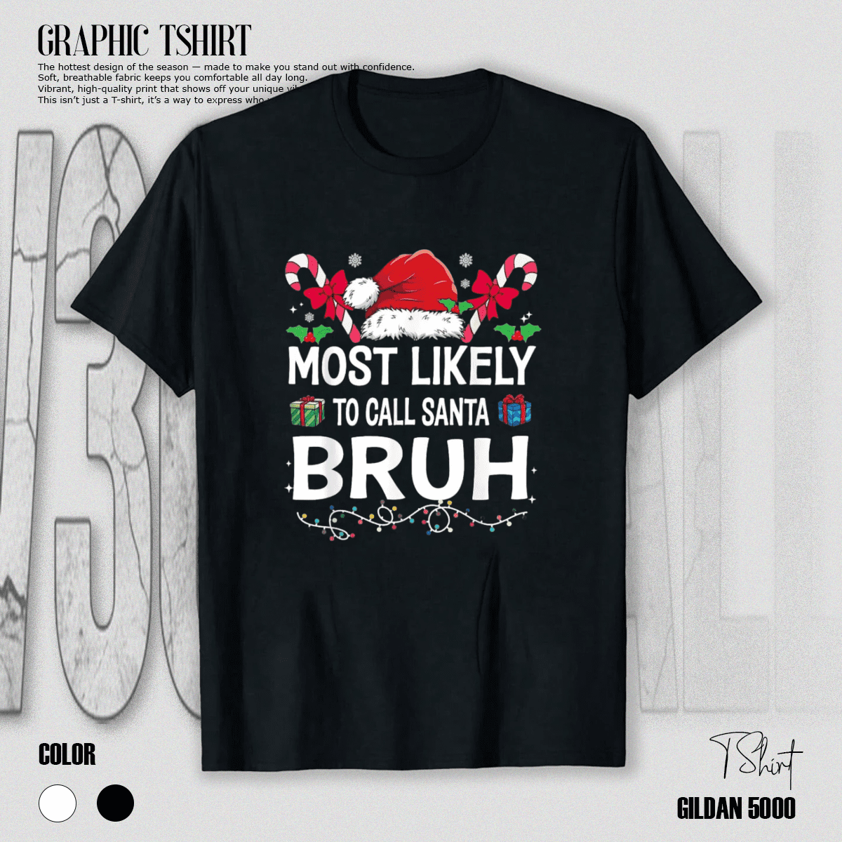 Most Likely To Call Father Christmas Bruh Funny Christmas Family Gag ...
