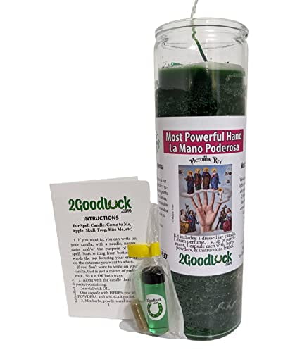 Most Powerful Hand Dressed Candle - Veladora Preparada Mano Poderosa ...
