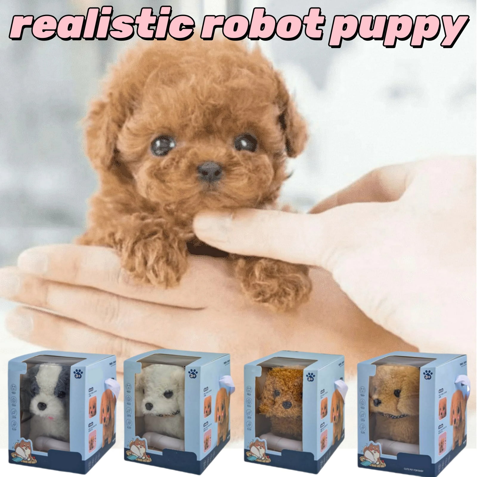 Most Realistic Robot Puppy - Robot Puppy Toy Ai Robotic Dog,walking, Barking,tail Wagging Baby ...