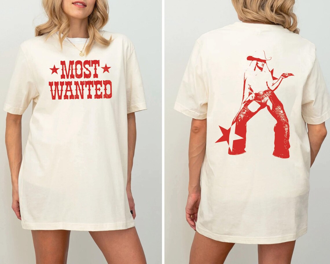 Most Wanted Cowboy Carter Tour 2025 Two-sided Tee, Retro Graphic Unisex ...