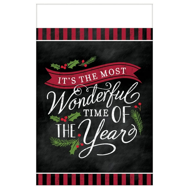 Most Wonderful Time Plastic Table Cover - Walmart.com
