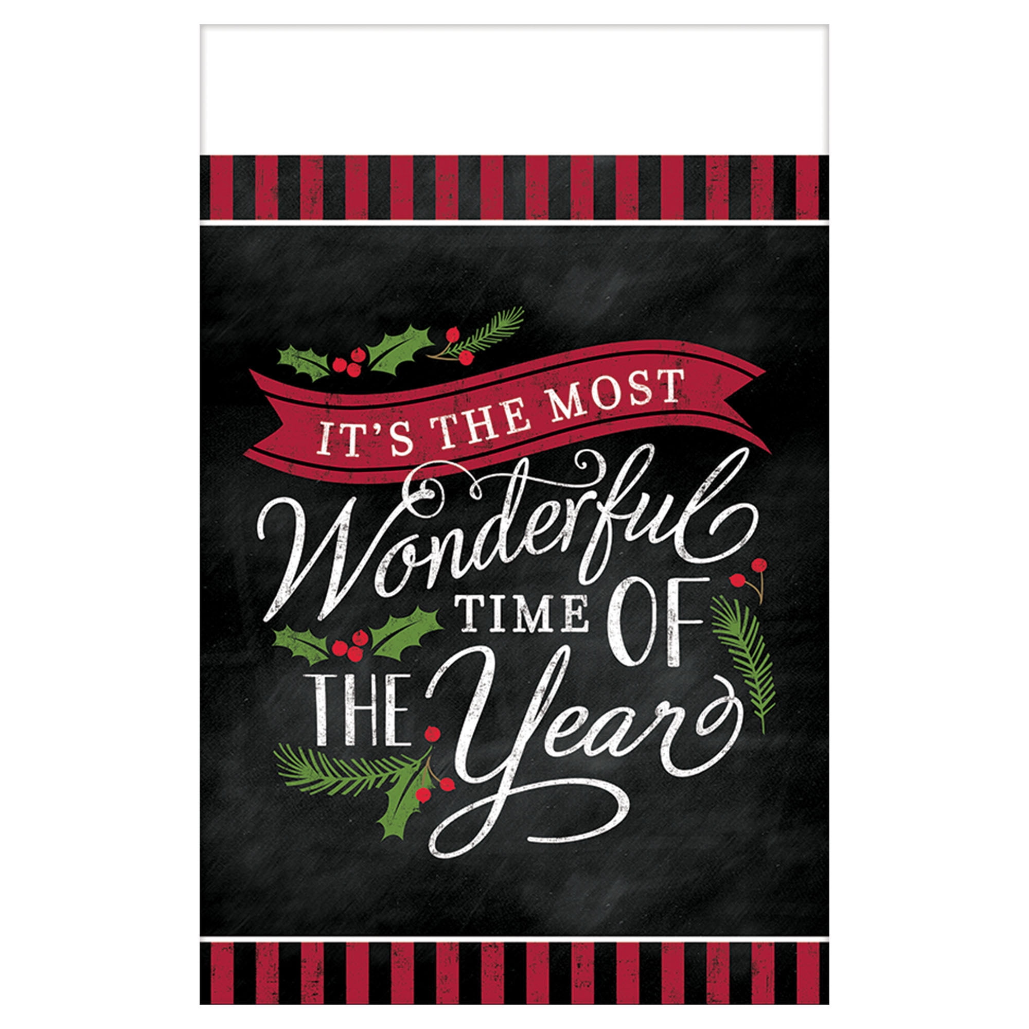 Most Wonderful Time Plastic Table Cover - Walmart.com