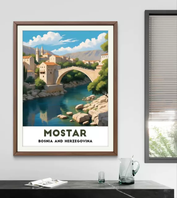 Mostar Bridge Poster - Stari Most In Bosnia And Herzegovina Art Print ...
