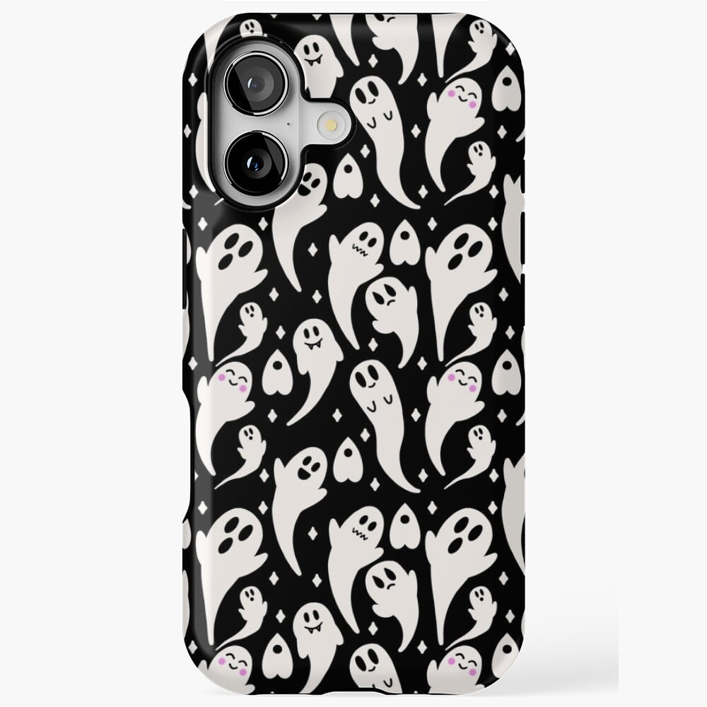 Mostly Ghostly Cartoon Print Universal Phone Case for iPhone 11–17 Pro ...