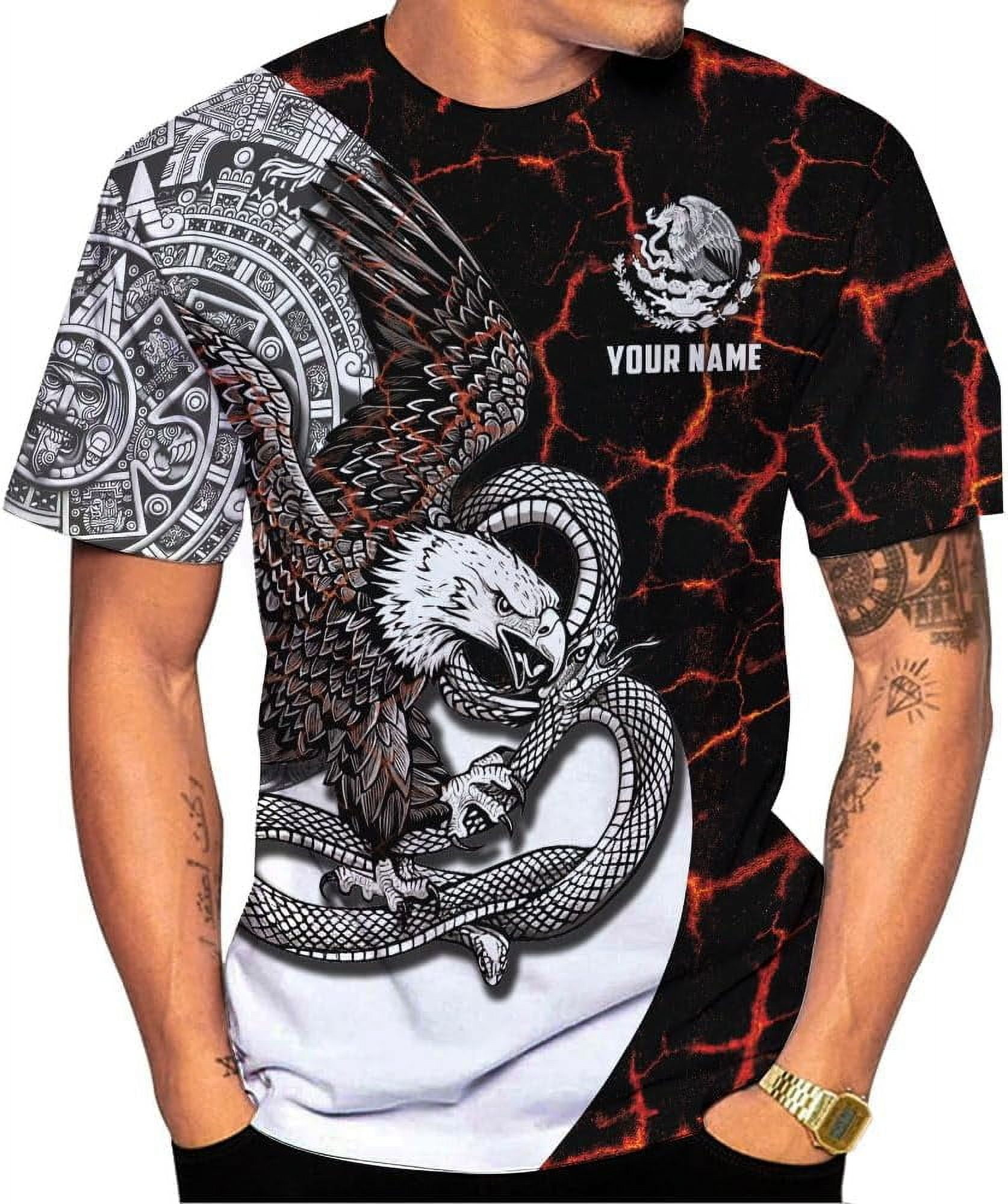 Mostprints Custom Mexico Shirts Personalized Name Mexican 3D Flag Shirt ...