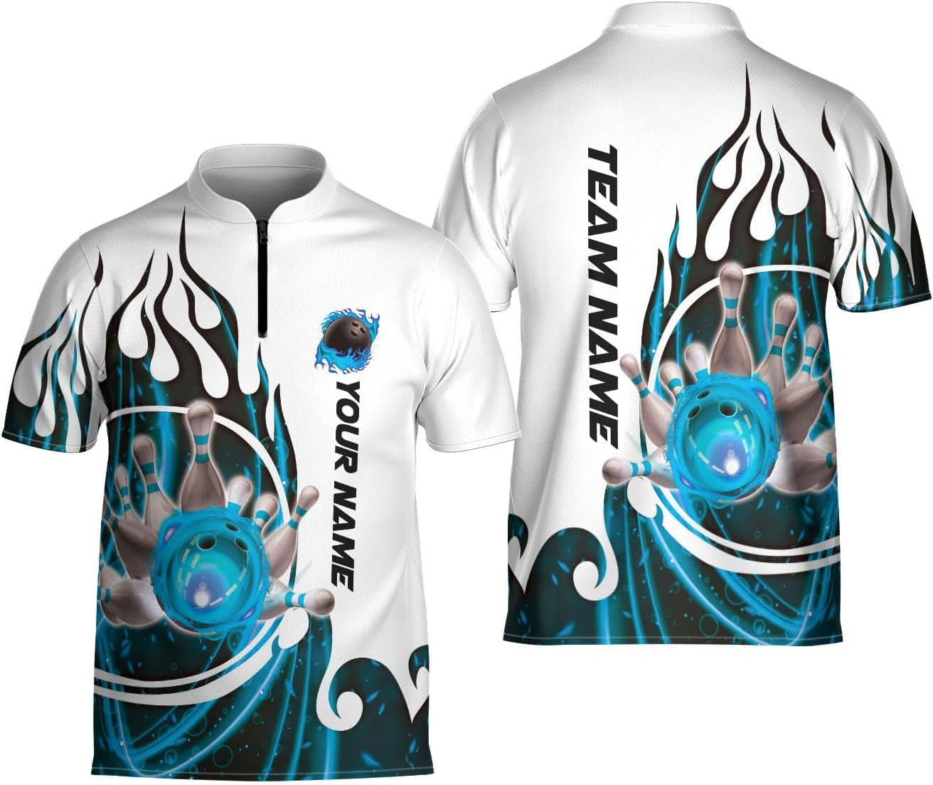 Mostprints Personalized Name Bowling Jersey 3D, Custom Bowling Shirts ...