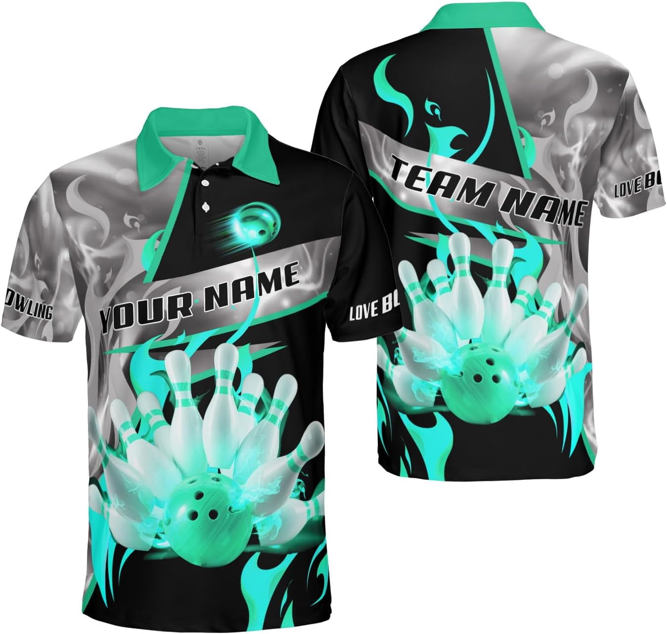 Mostprints Personalized Name Bowling Polo Shirts 3D for Men and Women ...