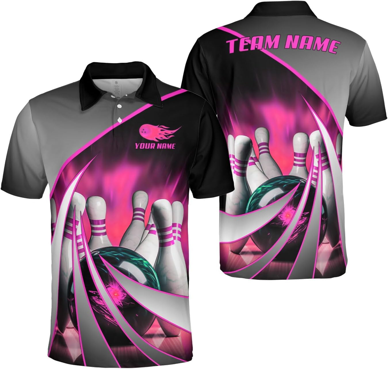 Mostprints Personalized Name Bowling Polo Shirts 3D for Men and Women ...