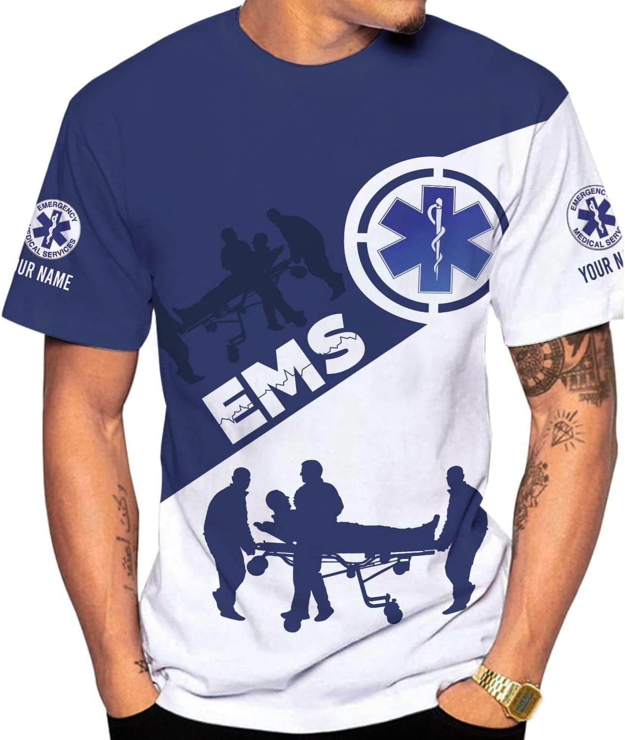 Mostprints Personalized Name emt shirt 3D Uniform Emergency Medical ...