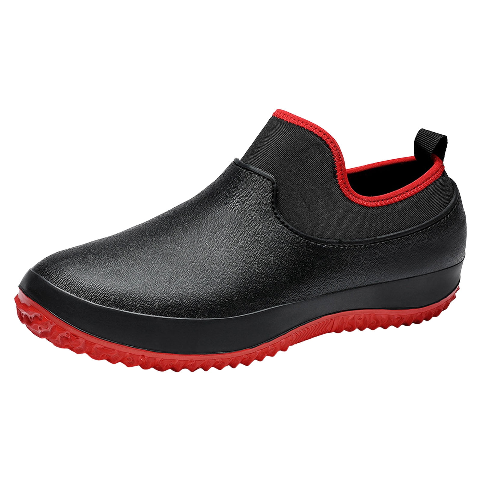 Mostsola Black Work Shoes for Men Waterproof Slip on Chef Shoes Clogs ...