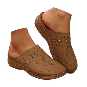 Closed Toe Slides Womens