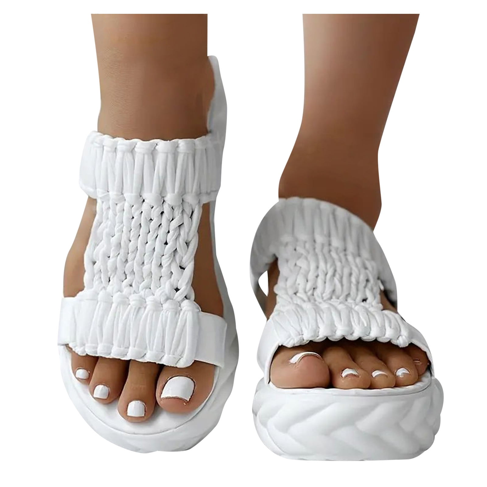 Mostsola Fashion Braided Slides for Women with Arch Support Soft ...