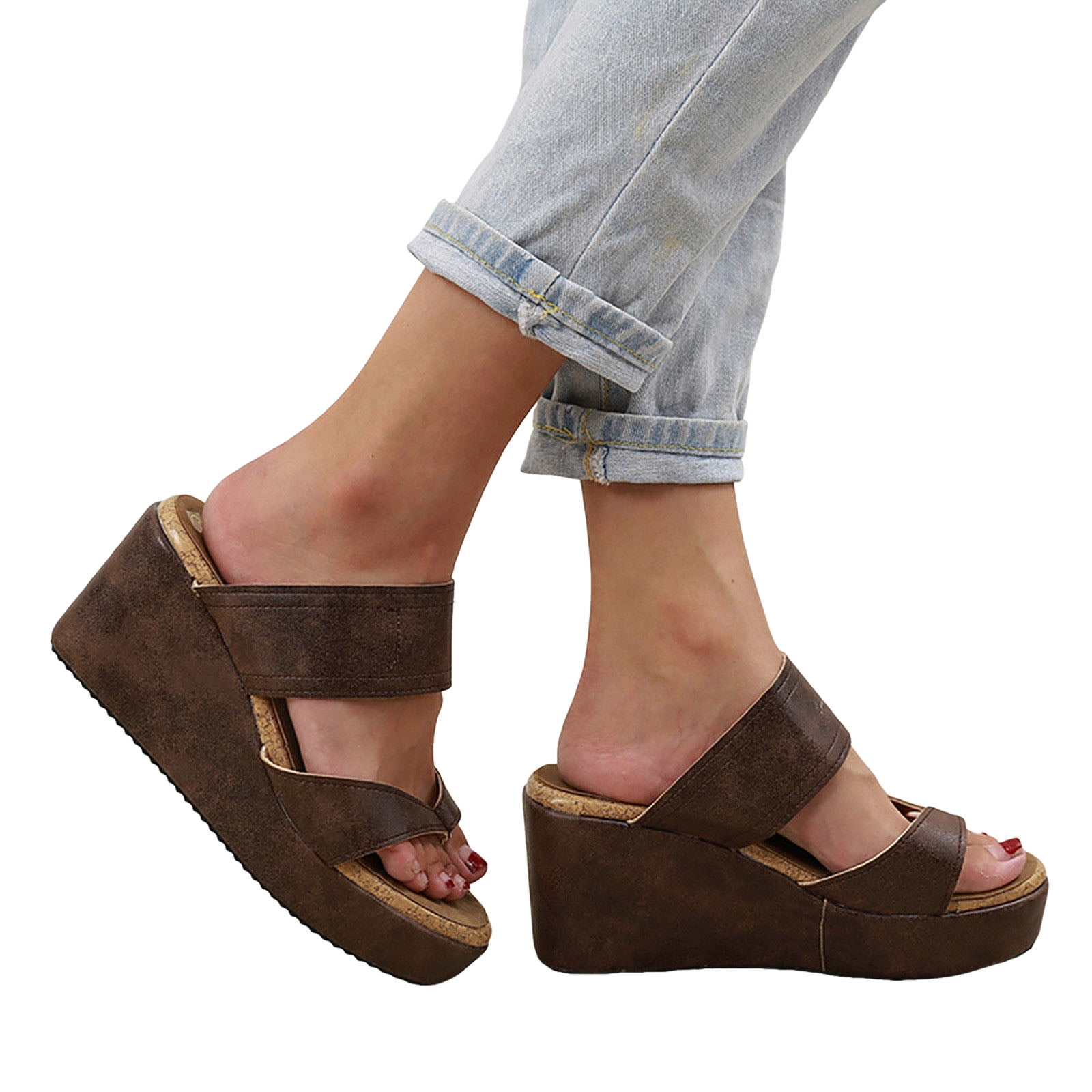 Mostsola Flip Flops for Wome Platform Sandals High Heel Slippers Wedge ...