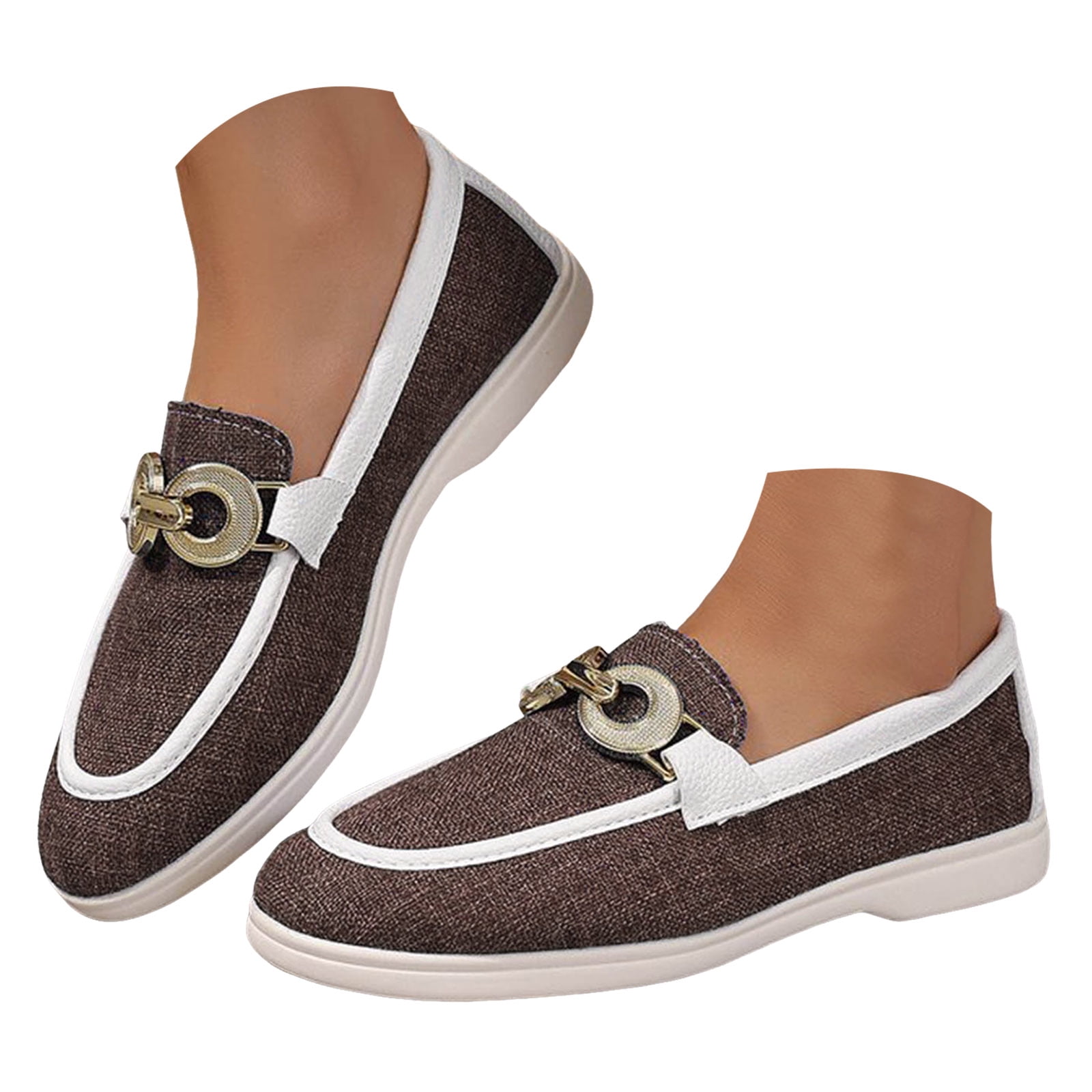 Mostsola Loafers for Women Slip on Canvas Shoes Fashion Sneakers ...
