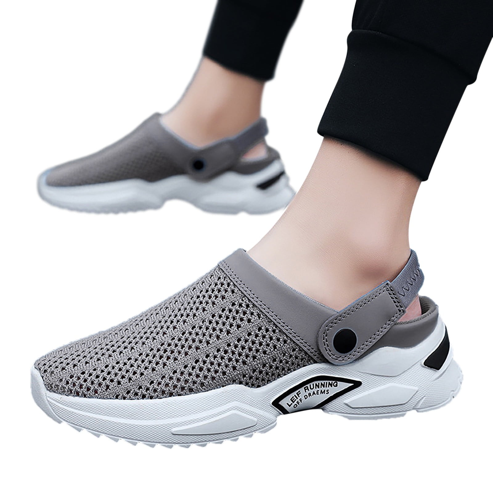 Mostsola Men's Arch Support Clogs Slip on Garden Shoes Adjustable ...