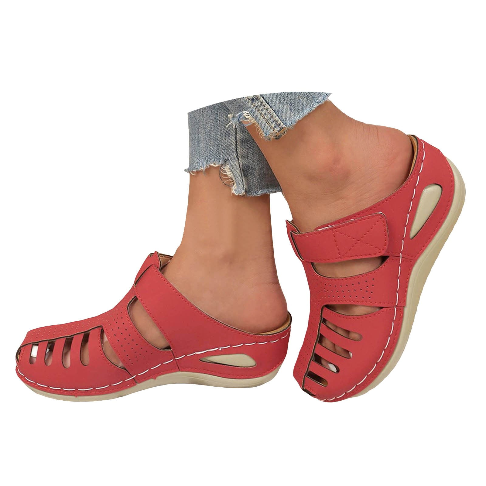 Mostsola Platform Sandals for Women 2025 Closed Toe Fisherman Wedge ...