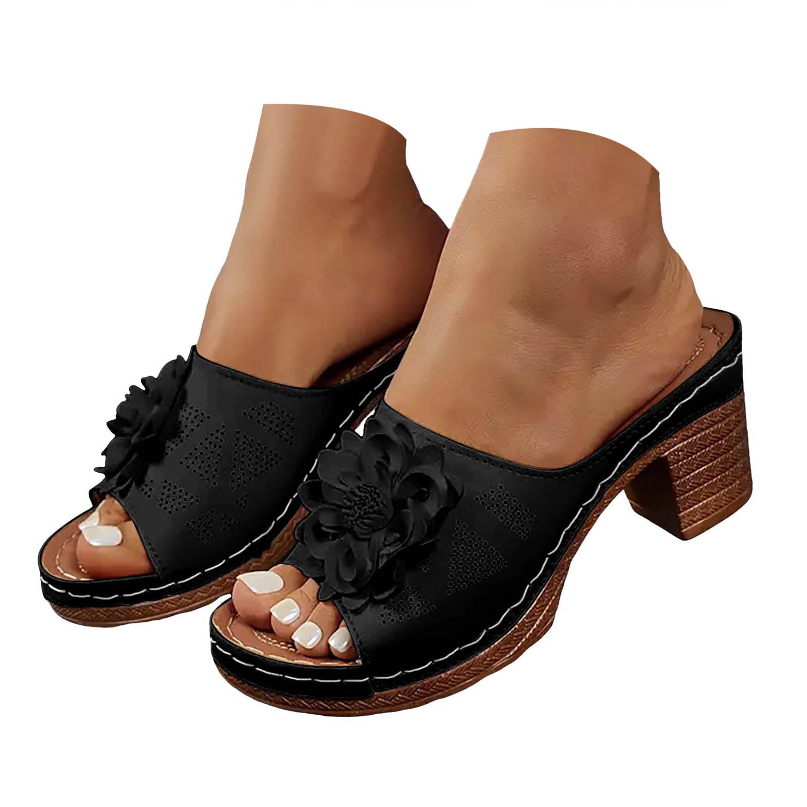 Mostsola Sandals for Women 2025 Boho Dress Shoes Backless Heels Summer ...