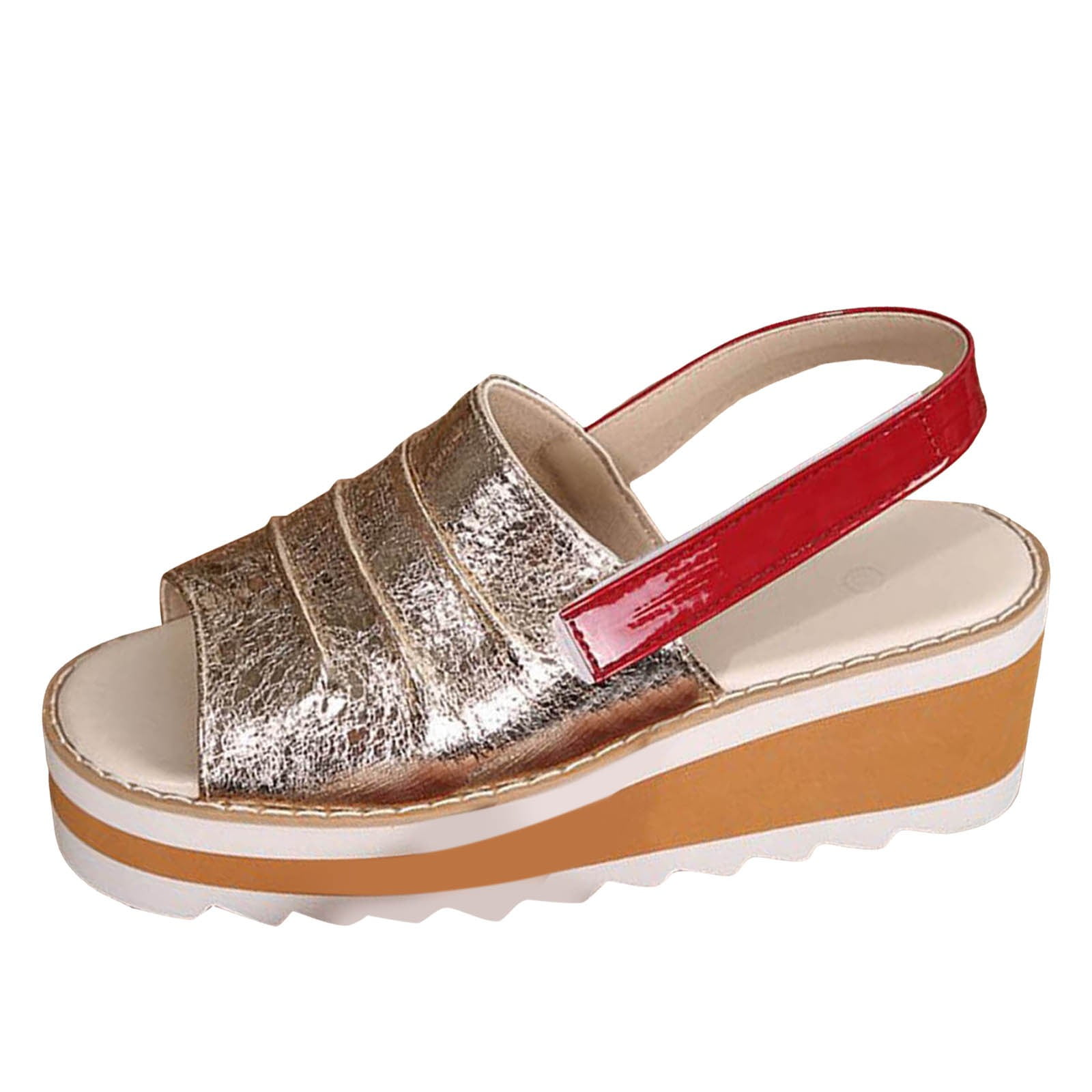 Mostsola Slingback Platform Sandals for Women Open Toe Wedge Slides ...