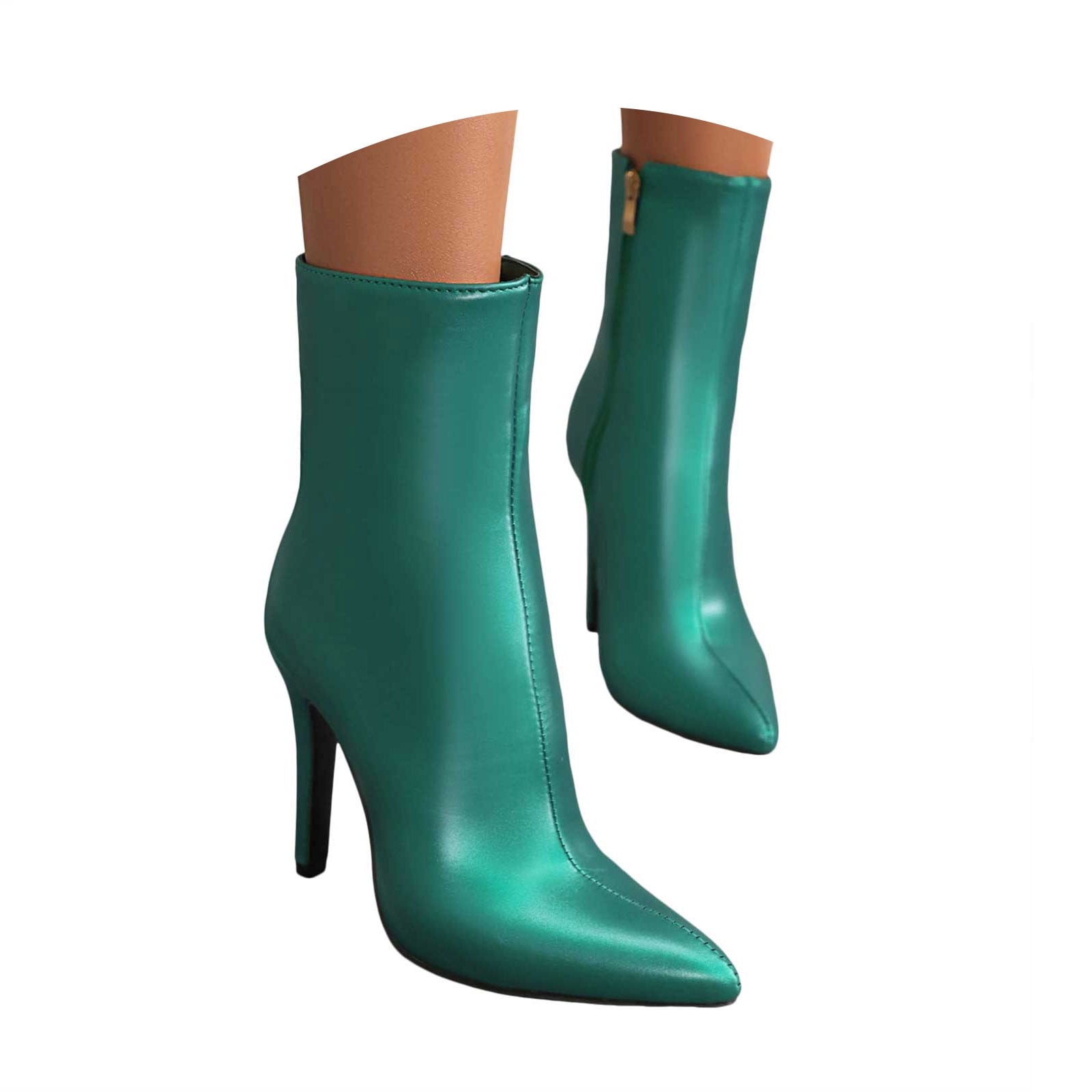 Mostsola Stiletto Mid Calf Boots for Women Pointed Toe Ankle Booties ...