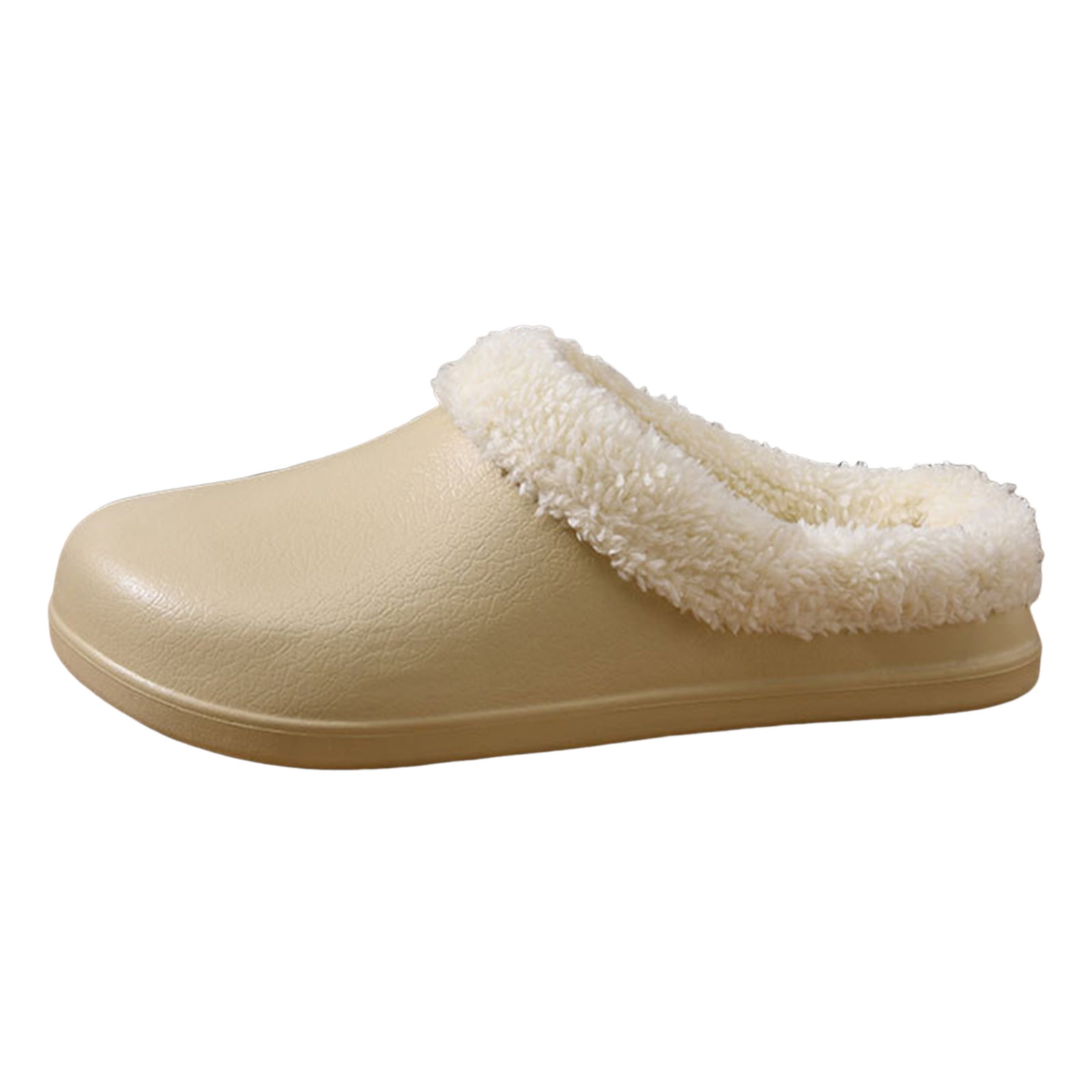 Mostsola Winter Fuzzy Slippers for Women Furry Lined Clogs Memory Foam ...