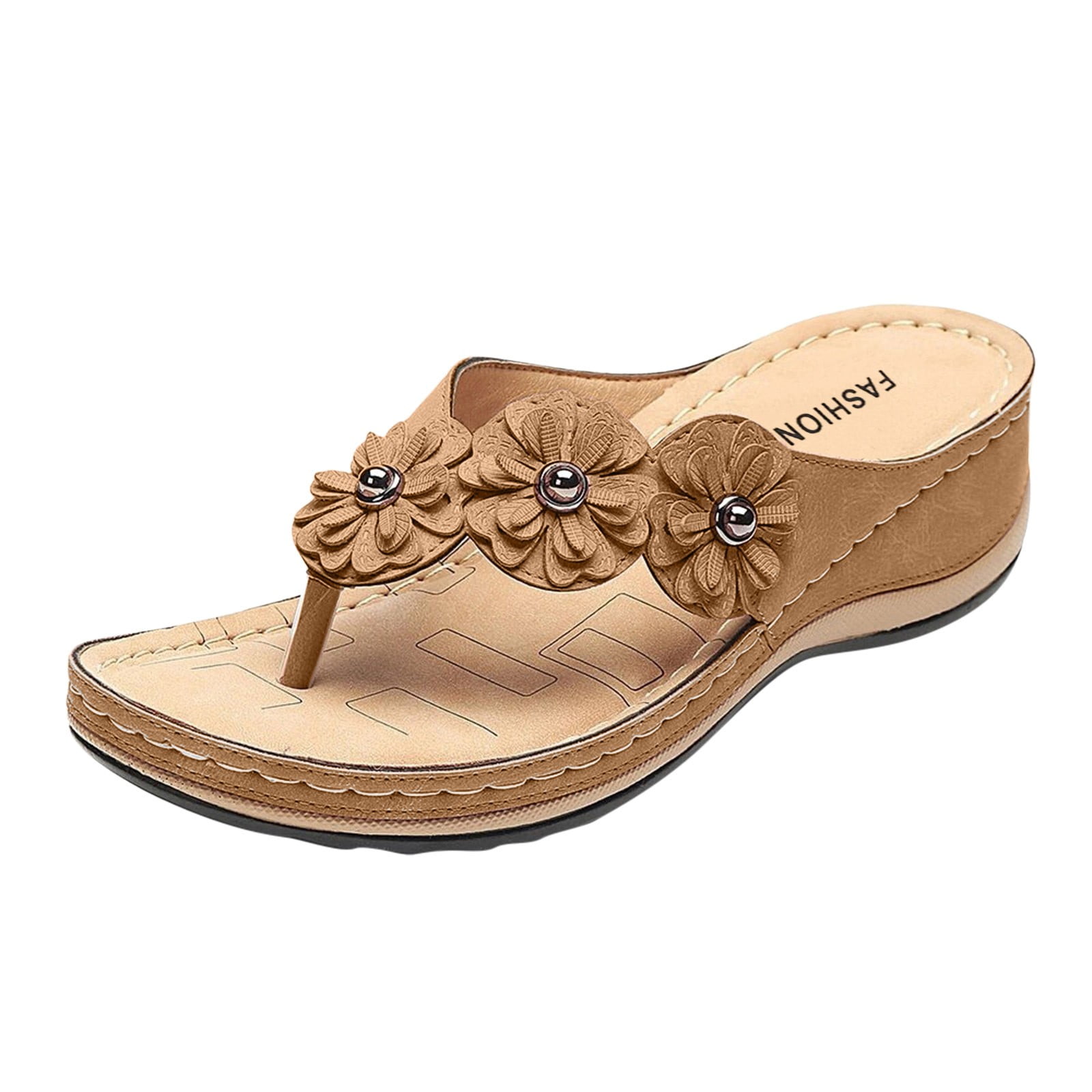 Mostsola Women's Flip Flops Summer Dressy Wedge Shoes Orthopedic ...