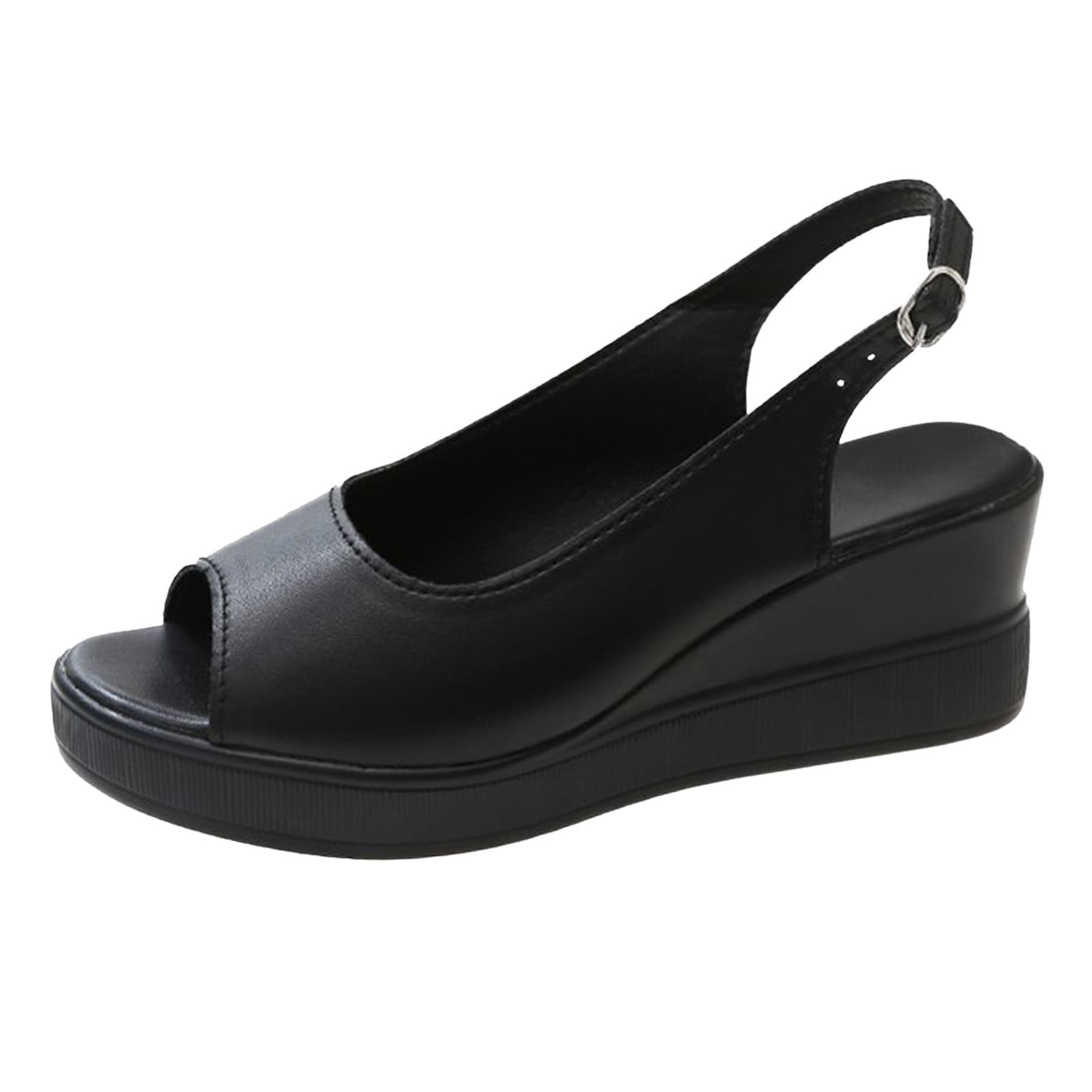 Mostsola Womens Peep Toe Wedge Heels Slingback Platform Wedge Sandals ...
