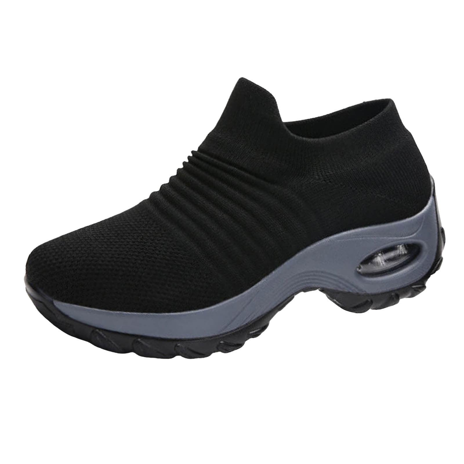 Mostsola Womens Slip on Walking Sock Shoes with Air Cushion Anti Slip ...