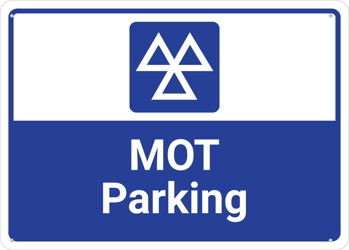 Mot Parking Blue Sign Outdoor Metal Sign - 12 X 8 Metal Signs For ...