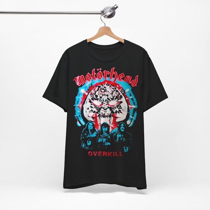 Motörhead Lemmy Overkill Tee T-Shirt Band Shirt Vintage Style Unisex ...