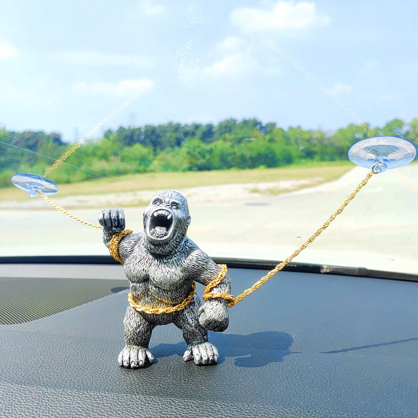 Motaney Cool Gorilla Car DHF10 Ornament for Dashboard, Automotive ...