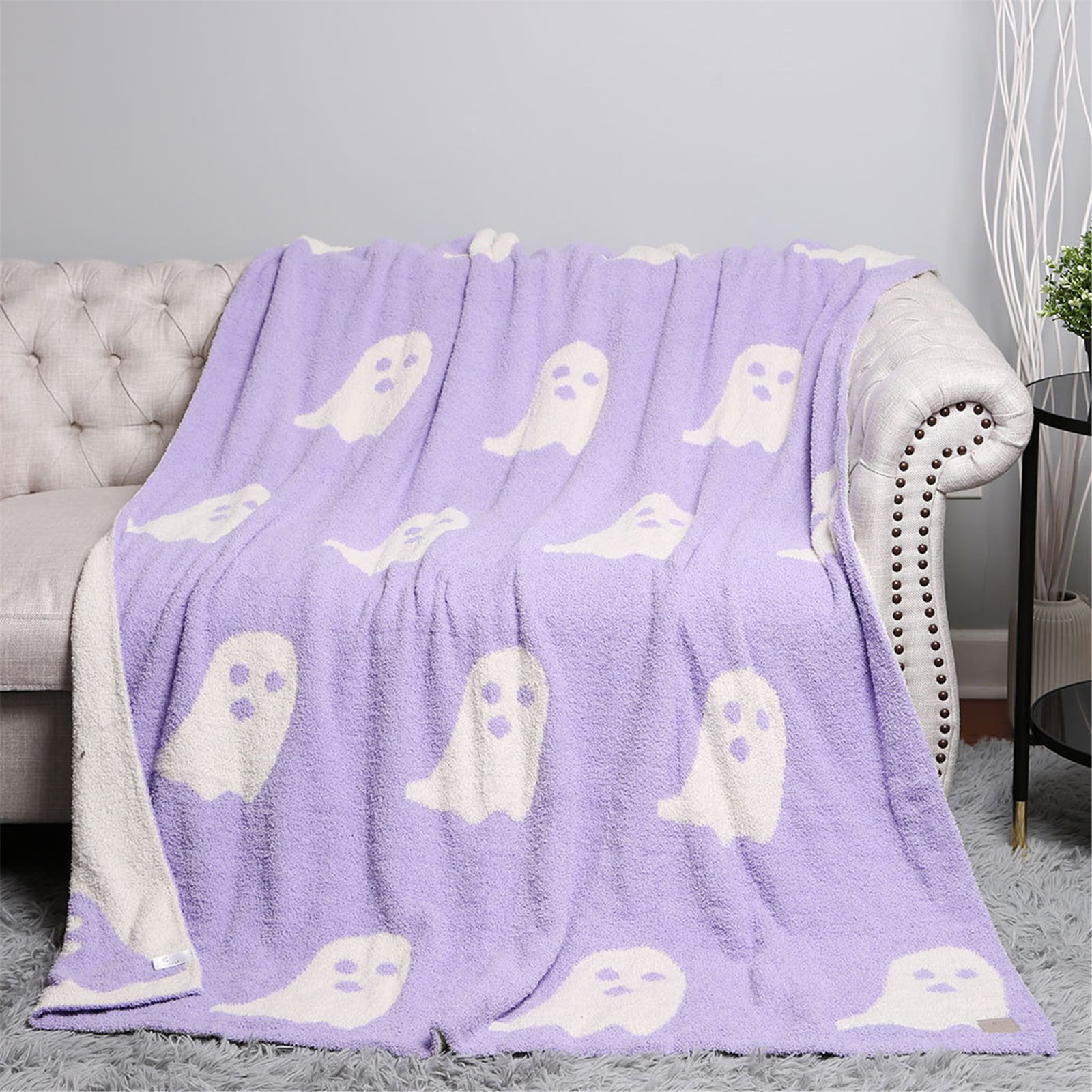 Motao Cute Little Funny Ghosts Blanket, 2024 New Halloween Throw Blanket, Plush Soft Lightweight ...