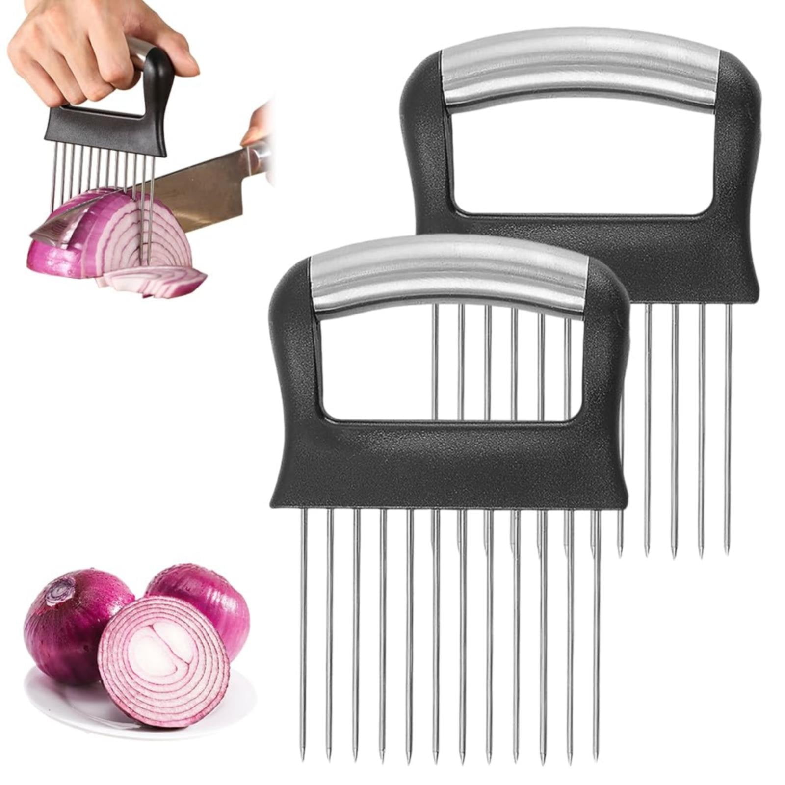 Motao Stainless Onion Slice Holder 2024 New Improved Onion Cutter ...