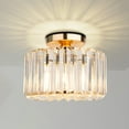 Motent Elegant Semi Flush Mount Crystal Chandelier Light for Dining Room, Living Room, Kitchen ...