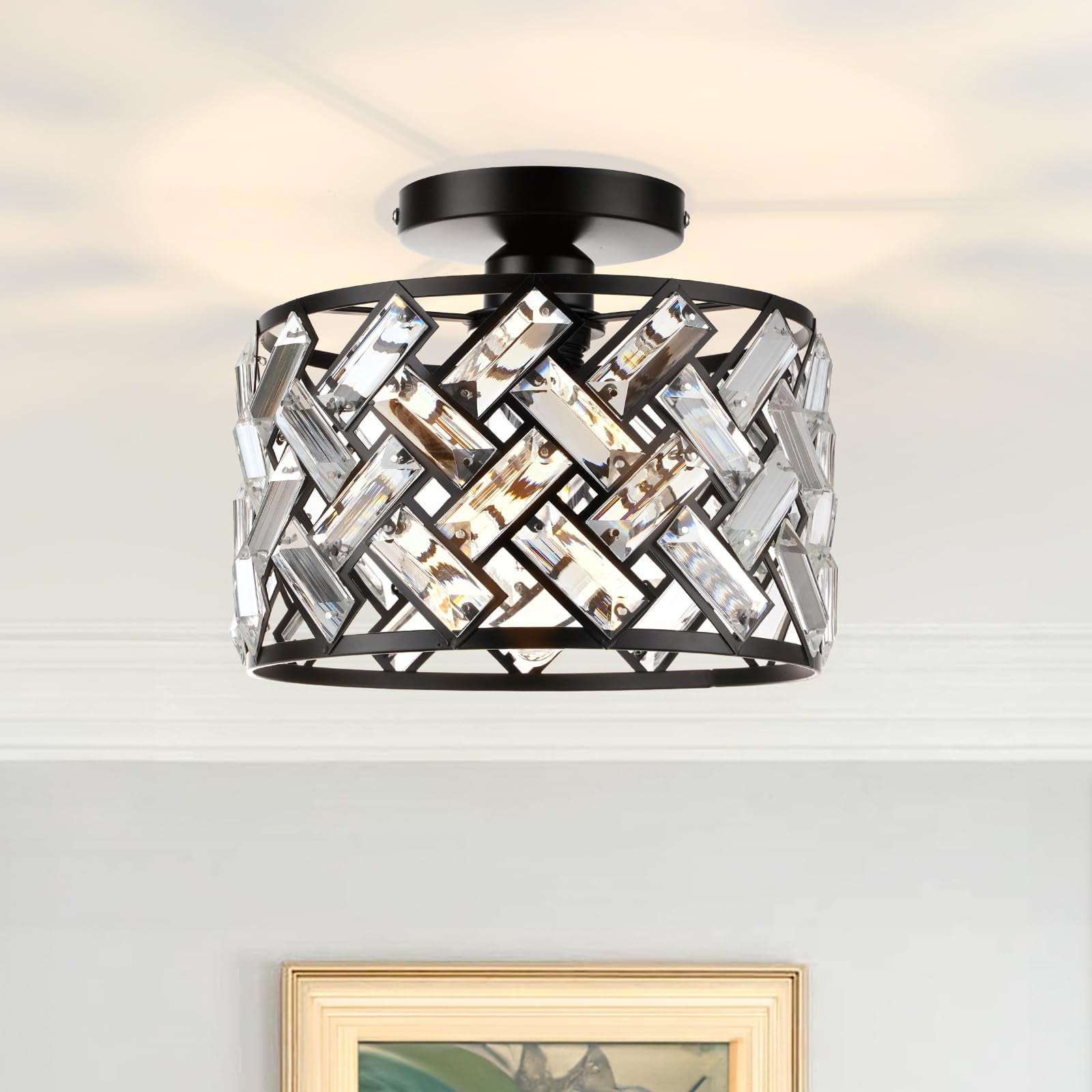 Motent Light Fixtures Ceiling Mount - Black Hallway Light Fixtures ...
