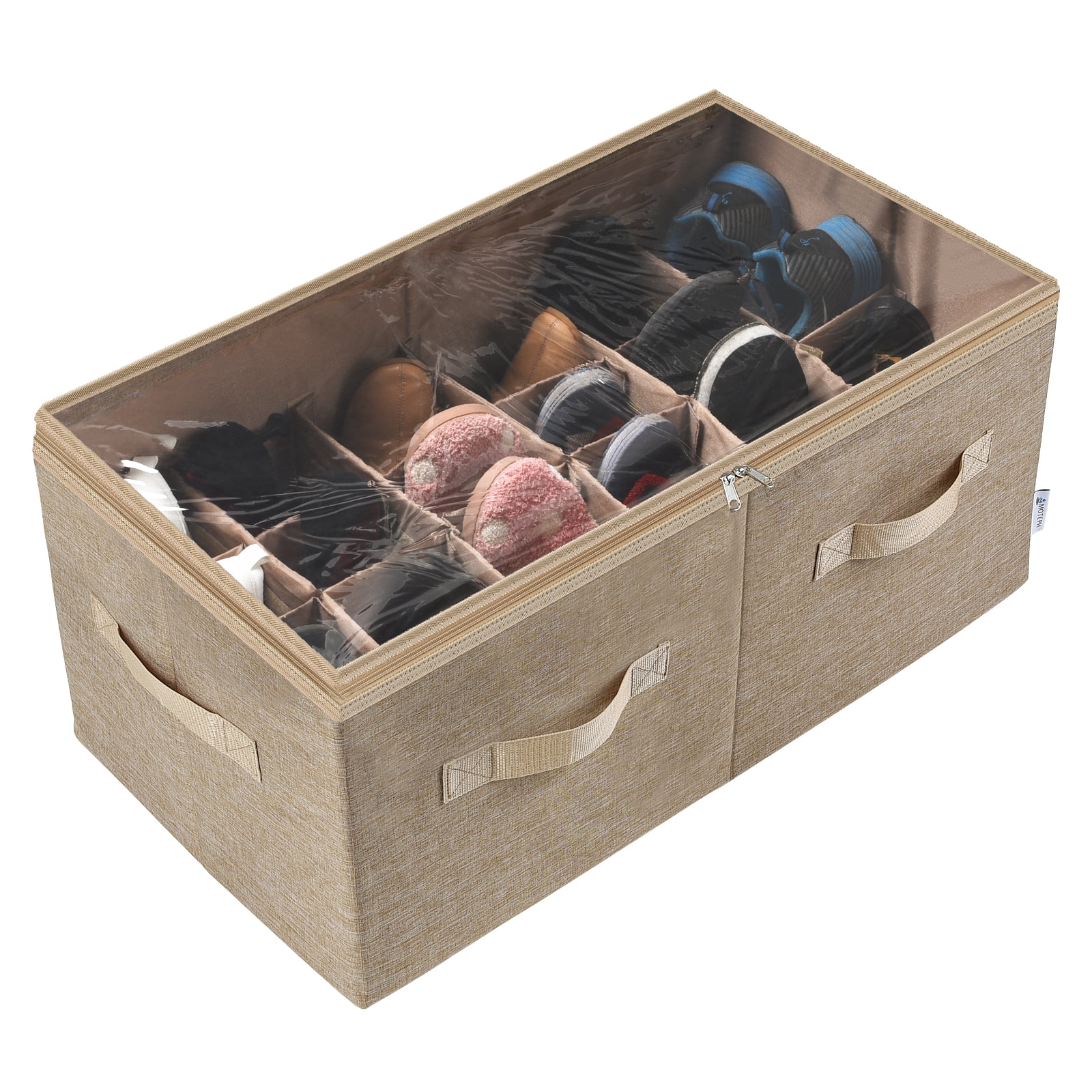 Moteph Shoe Organizer Closet Storage Solution with Clear Cover ...