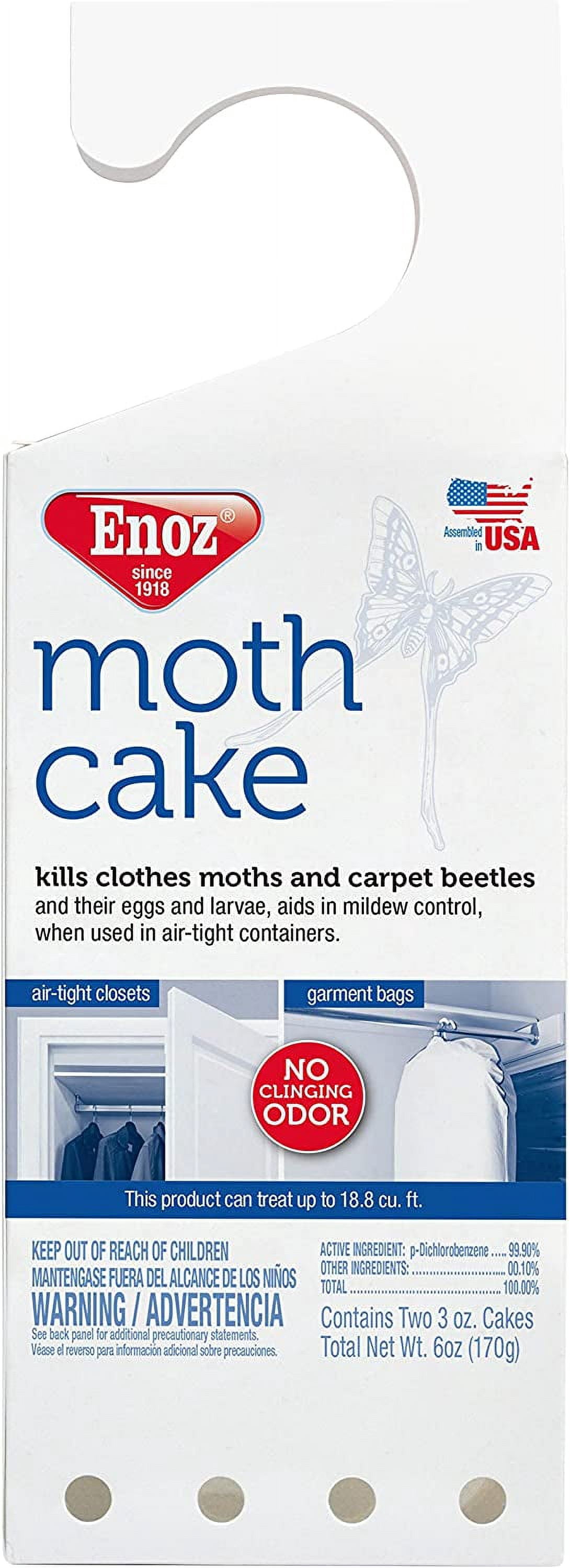 Moth Cake Kills Clothes Moths, Carpet Beetles, and Eggs and Larvae ...