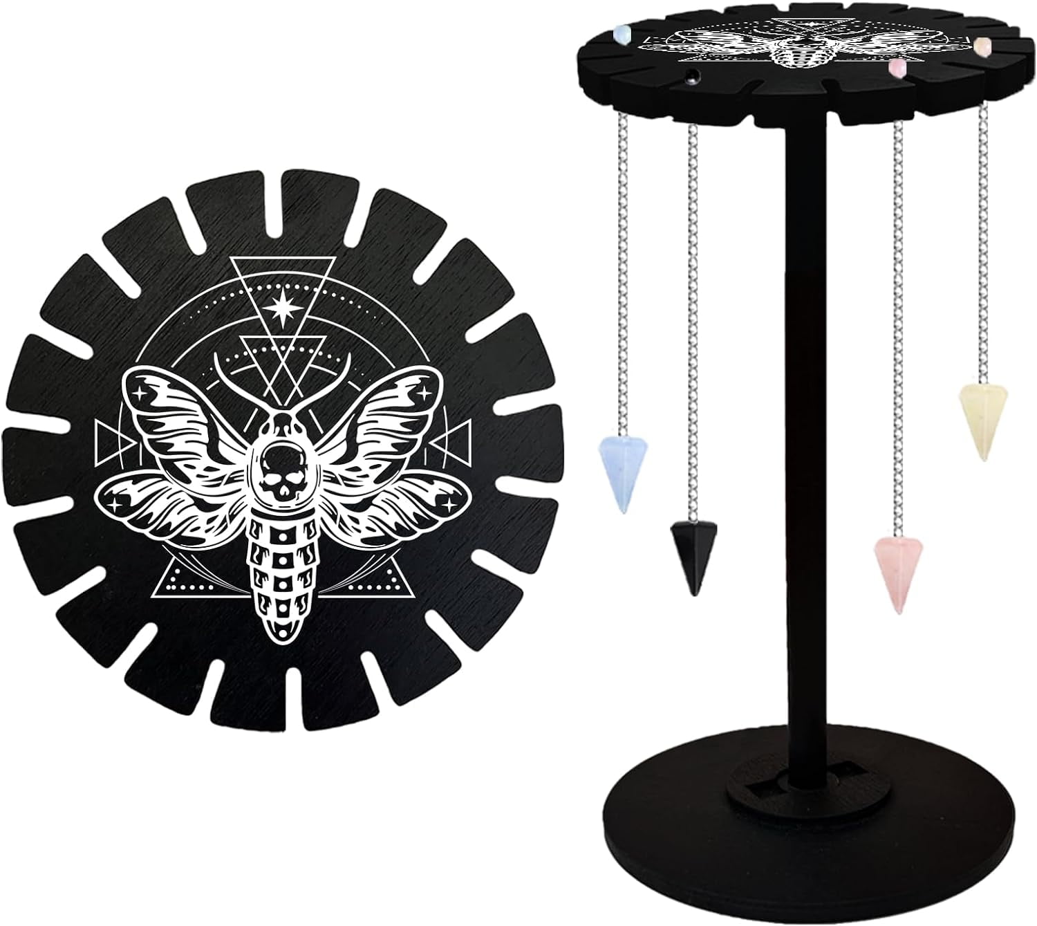 Moth Pendulum Stand with Base Holder for Up 18 Divination Dowsing ...