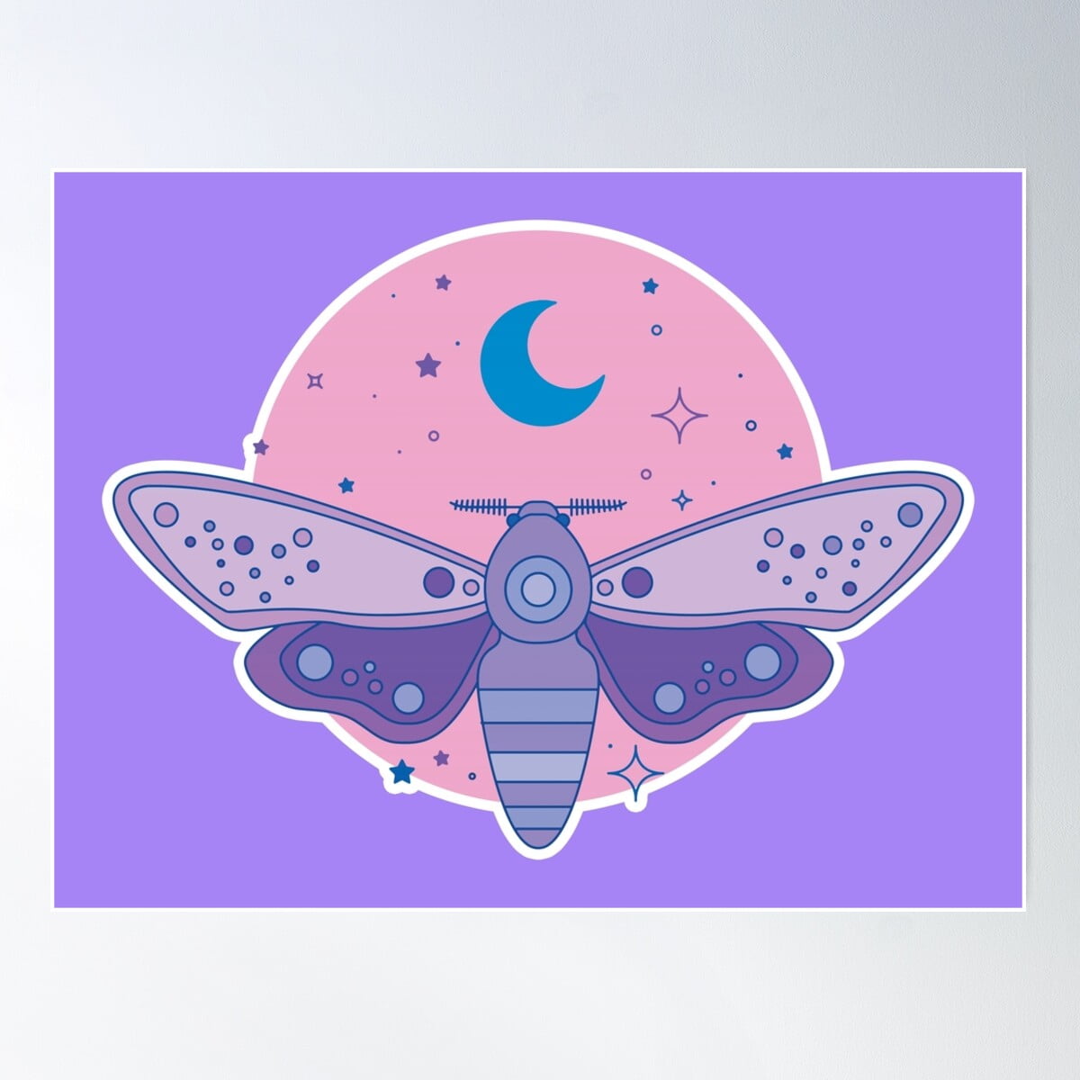 Moth Poster Wall Art, Modern Wall Decor For Living Room Bedroom, 8x12 ...