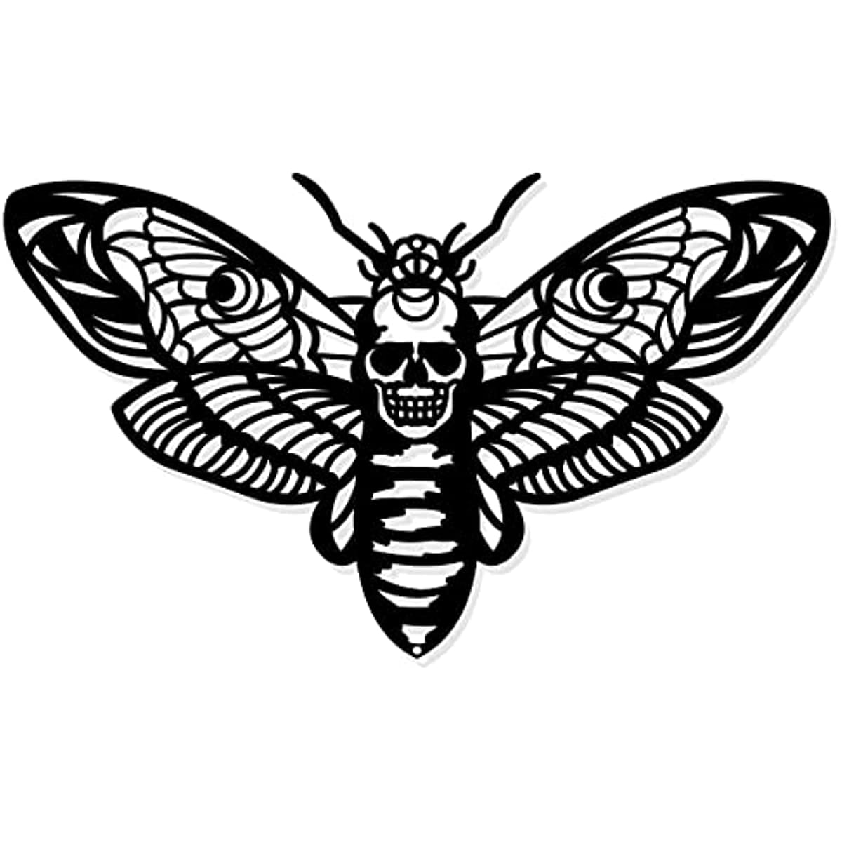 Moth Shape Silhouette Black Wall Hanging Metal Decoration for Home ...