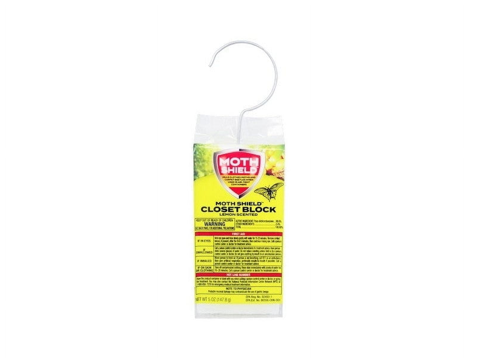 Moth Shield Closet Block Lemon Scented, 5 oz. (2 pack) - Walmart.com