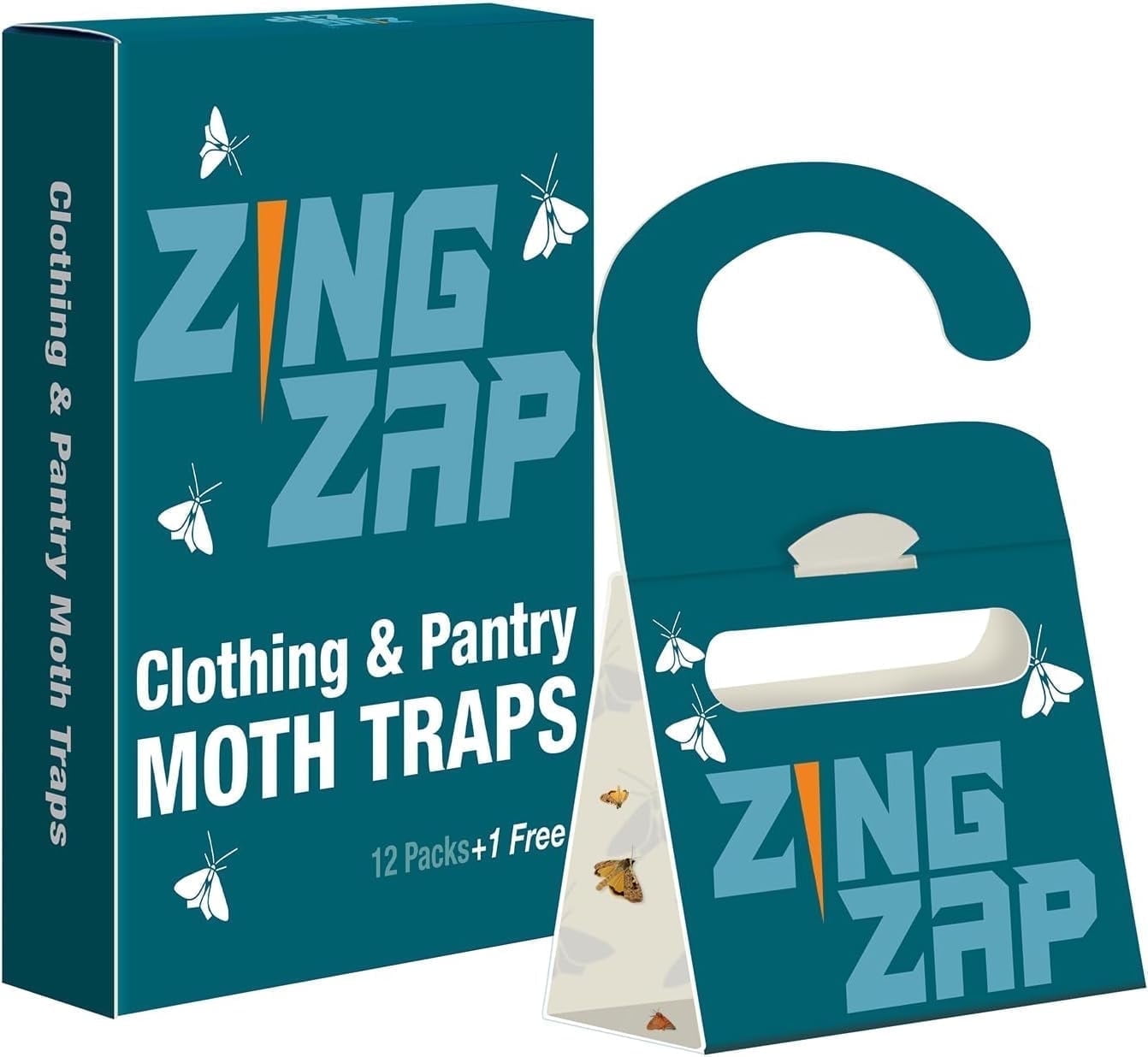 Moth Trap 13-Pack, Slowly Releases Enhanced 2X Pheromones, Lures, Trap ...