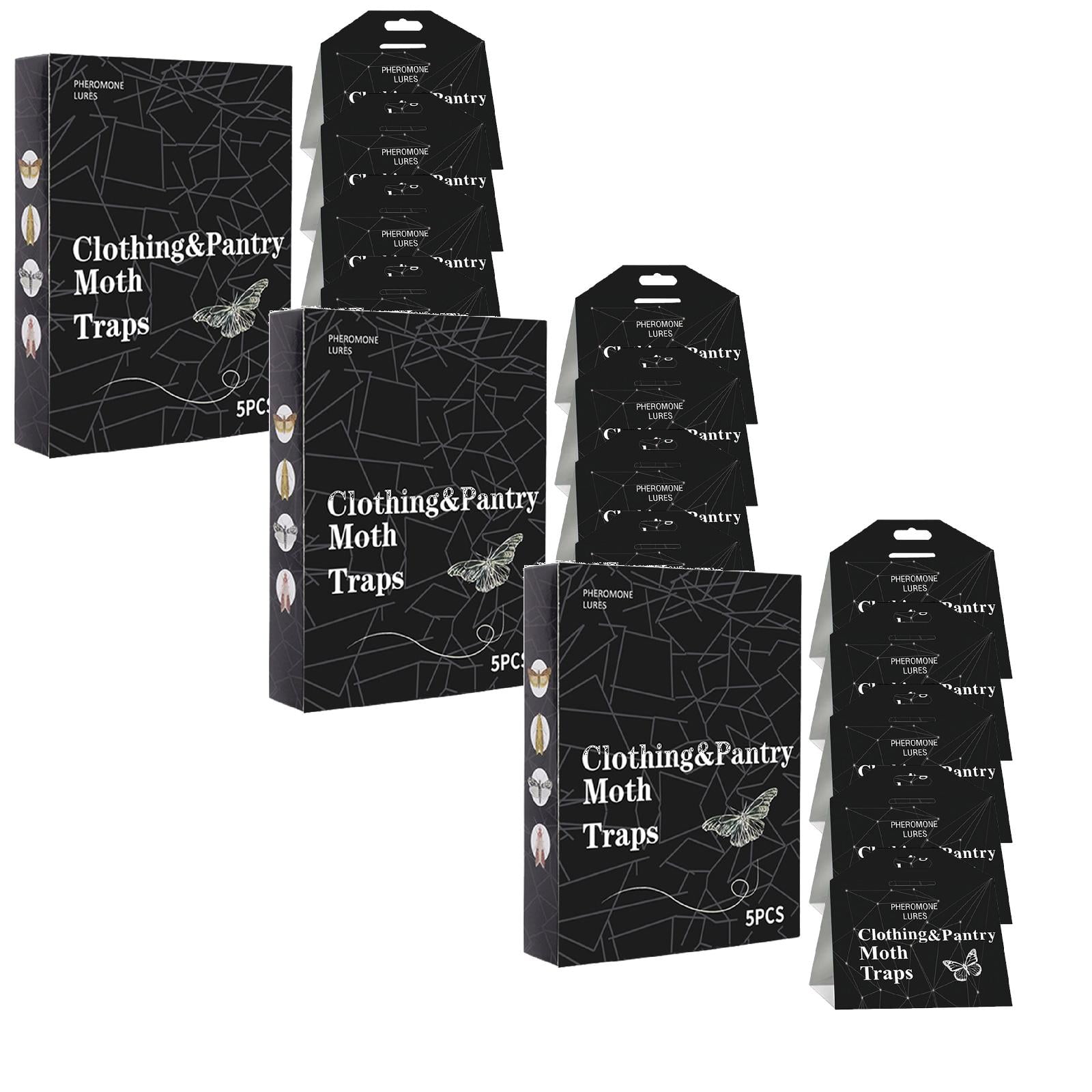 Moth Traps 15 Pack | Double Strength Pheromone Attractant for Clothes ...