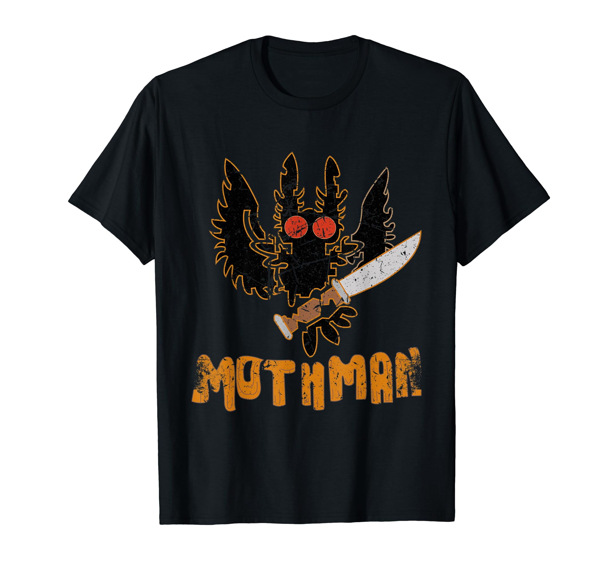 Moth man Mothman Cryptid Cryptozoology Distressed T-Shirt - Walmart.com